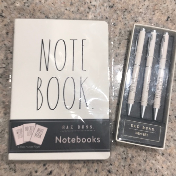 Rae Dunn | Office | Rae Dunn Note Book And Pen Bundle 2 | Poshmark